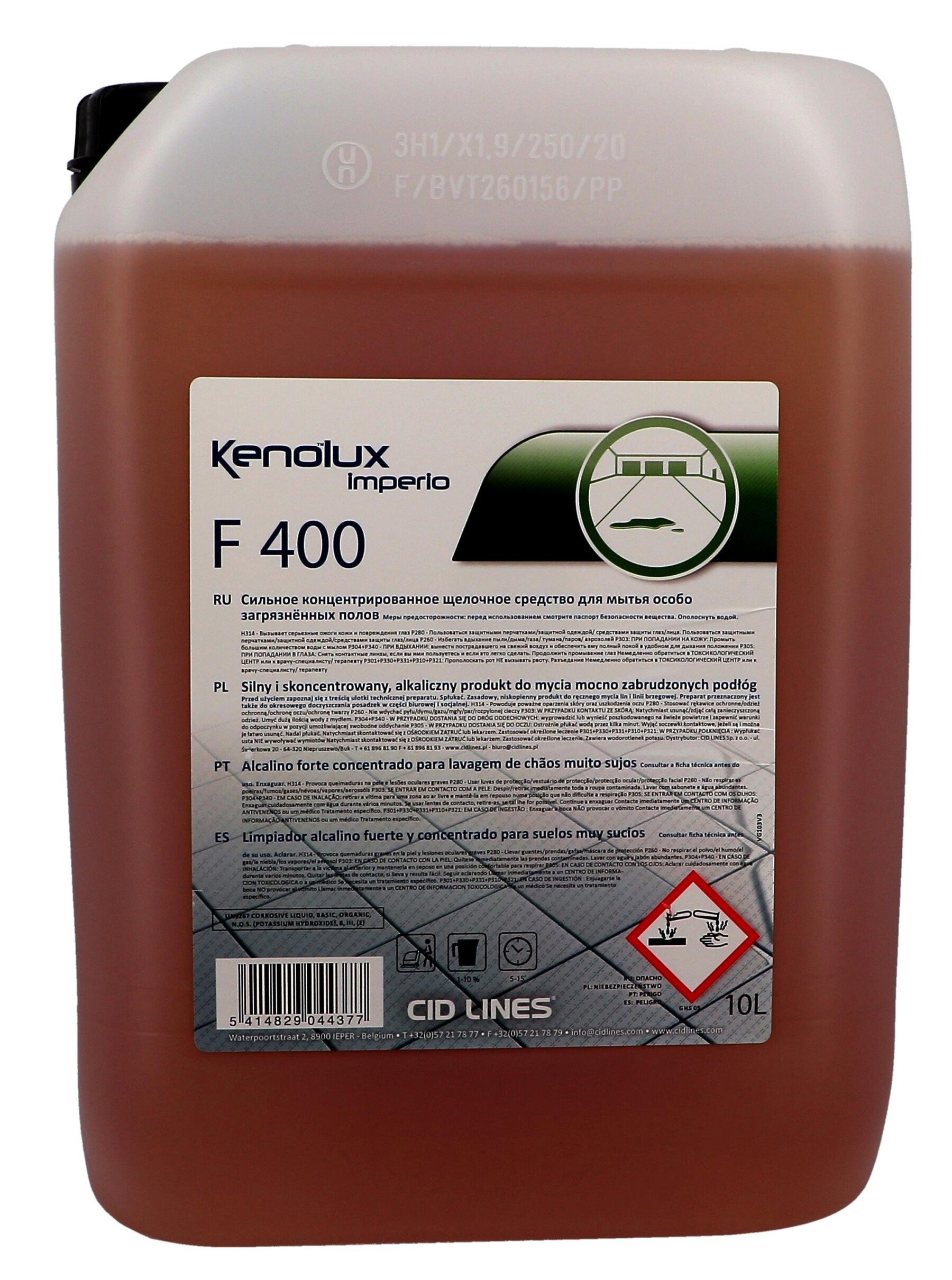 Kenolux F400 Nettoyant Puissant Universel pour Sols 10L Cid Lines - Nevejan
